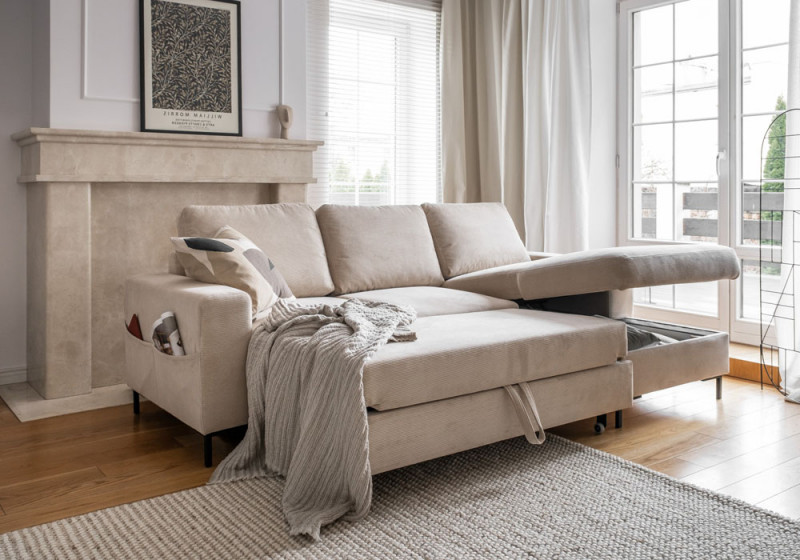 Lofty Lilly Corner Sofa Bed Cord